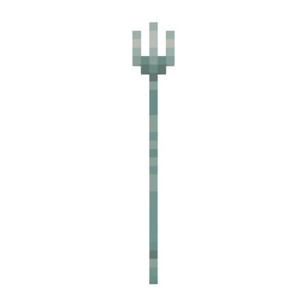 3D minecraft trident model - TurboSquid 1496259