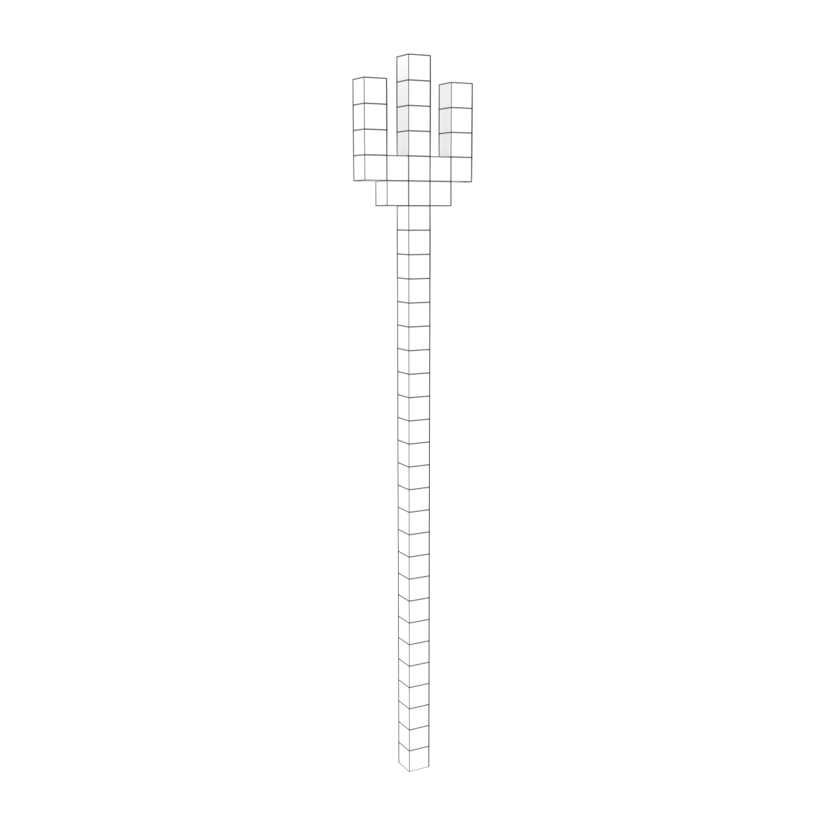 3D minecraft trident model - TurboSquid 1496259