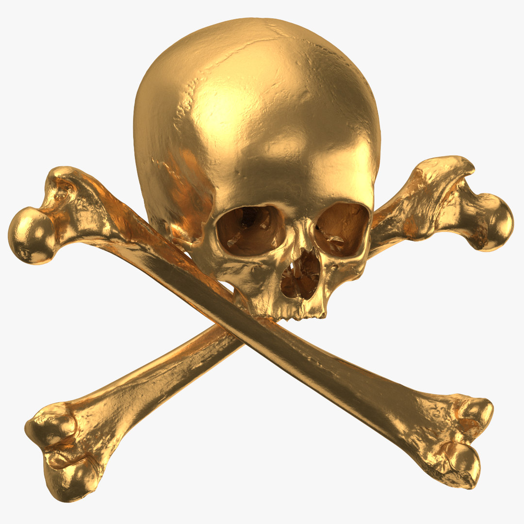 Pirate gold skull 3D - TurboSquid 1496312