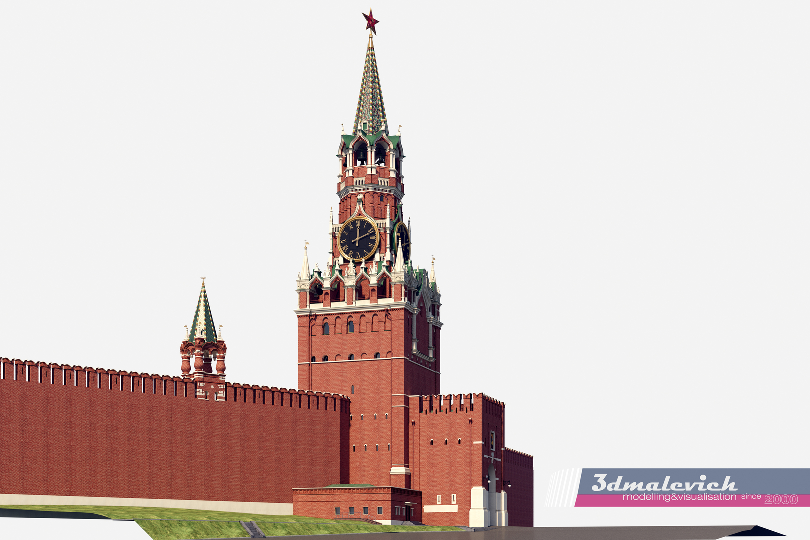 Moscow kremlin spasskaya tower model - TurboSquid 1496347
