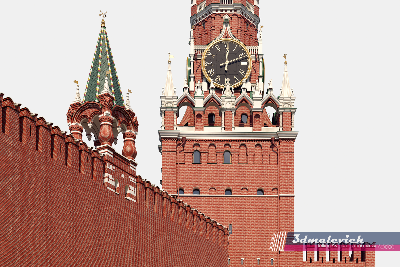 Moscow kremlin spasskaya tower model - TurboSquid 1496347