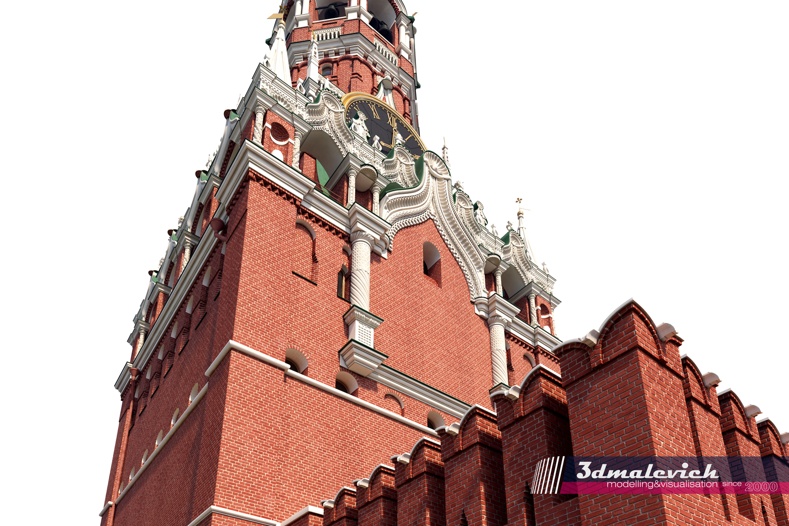 Moscow kremlin spasskaya tower model - TurboSquid 1496347