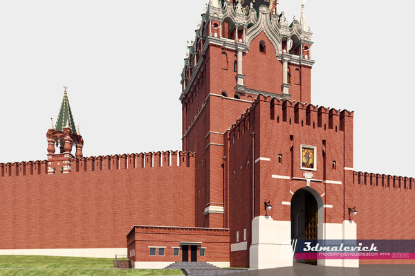 Moscow kremlin spasskaya tower model - TurboSquid 1496347