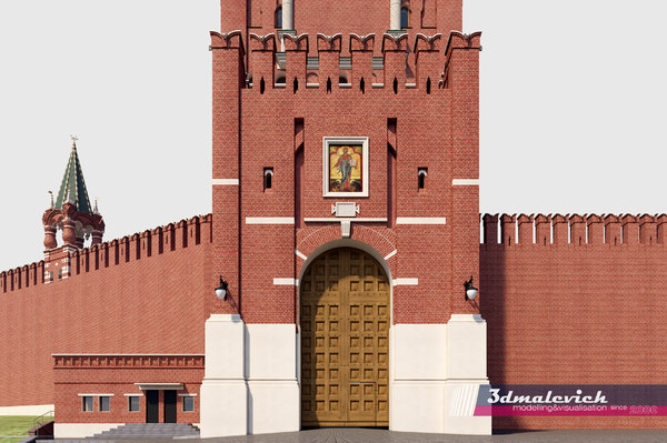 Moscow kremlin spasskaya tower model - TurboSquid 1496347