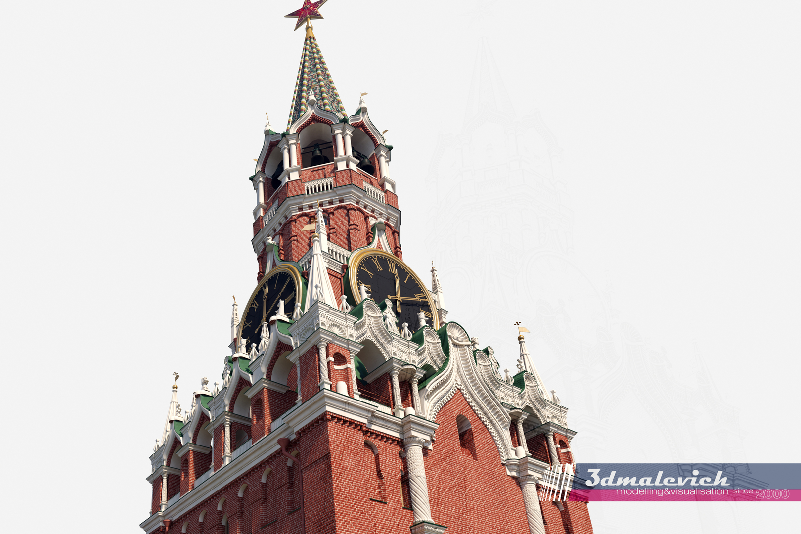 Moscow kremlin spasskaya tower model - TurboSquid 1496347