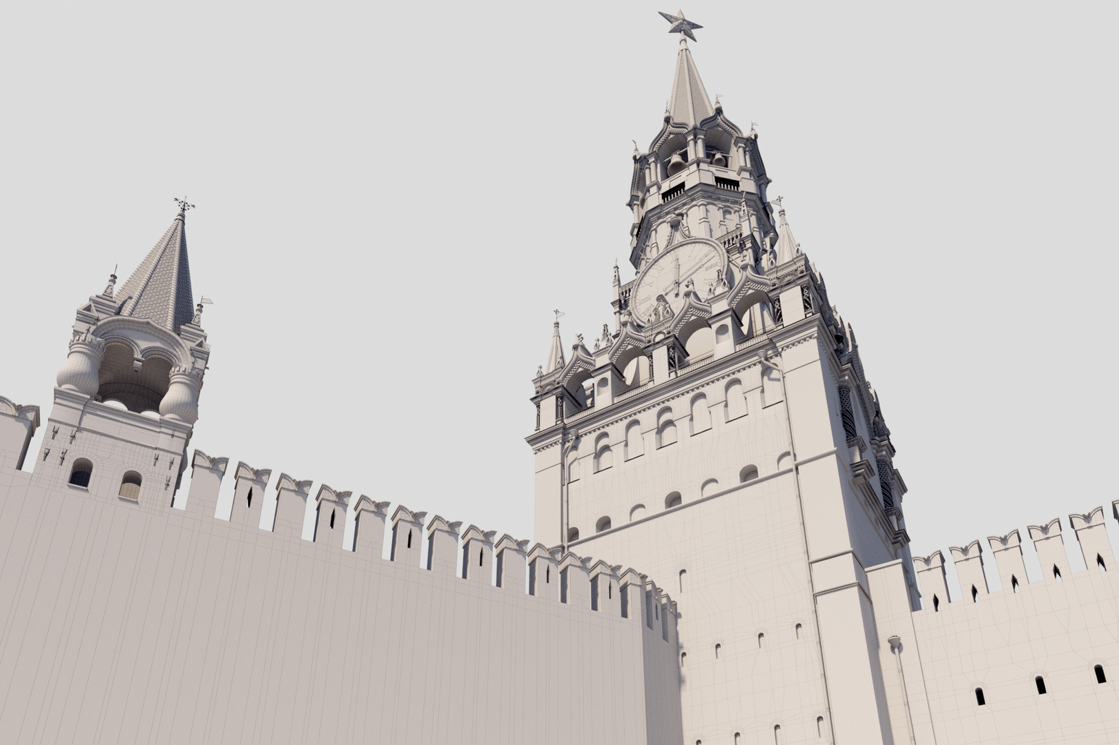 Moscow kremlin spasskaya tower model - TurboSquid 1496347