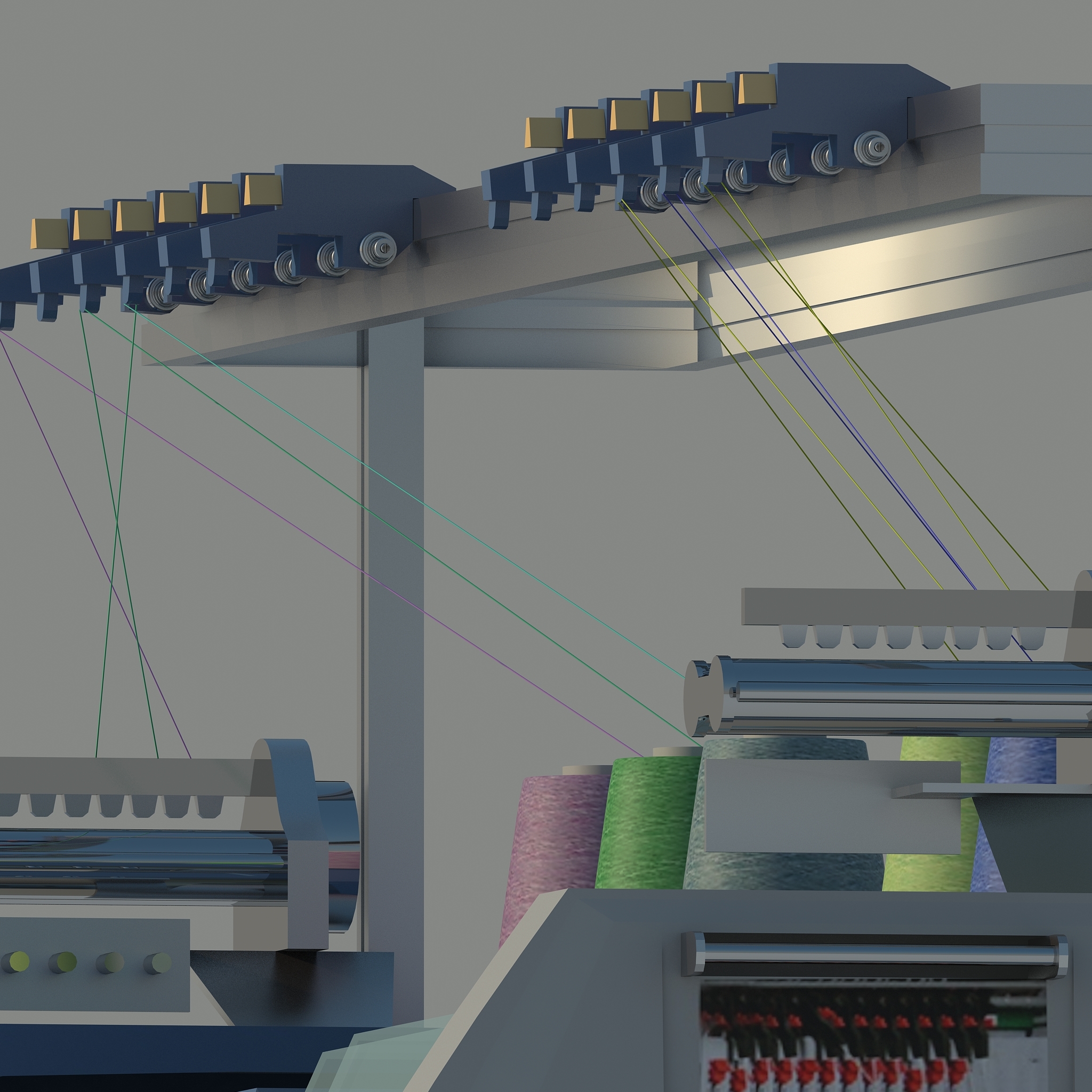 Industrial knitting machine stoll 3D model - TurboSquid 1496564