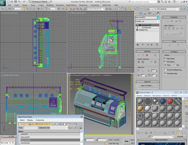 Industrial knitting machine stoll 3D model - TurboSquid 1496564
