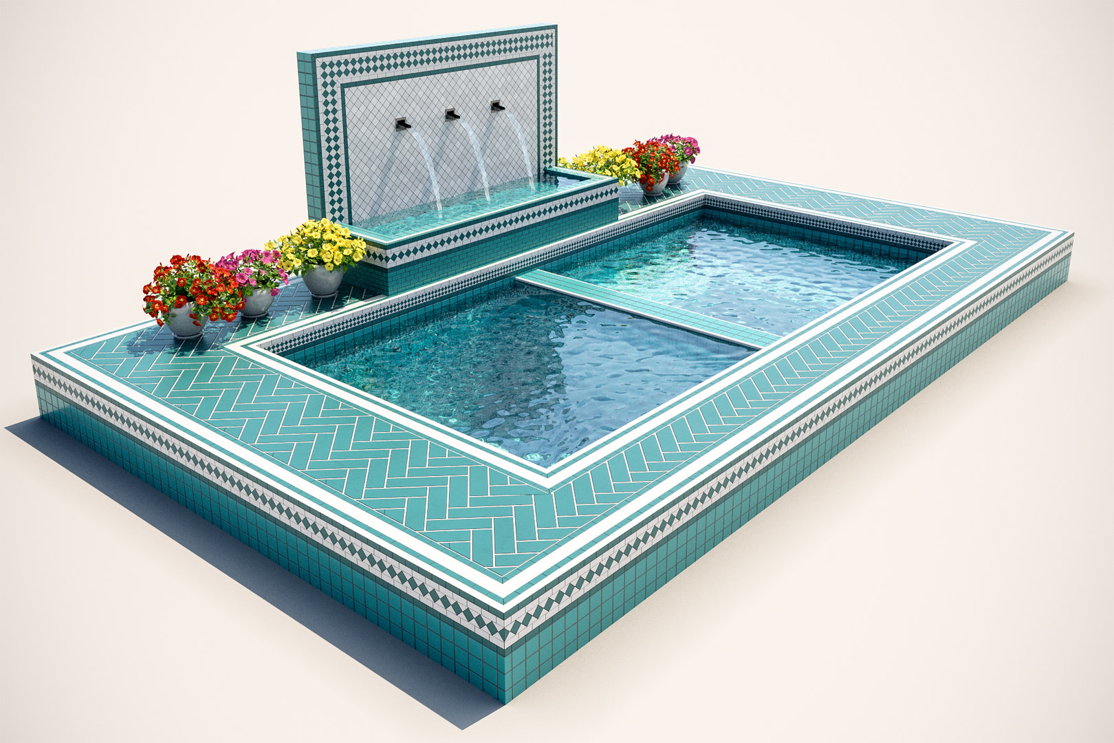 modelo 3d Piscina con jacuzzi. - TurboSquid 1496711