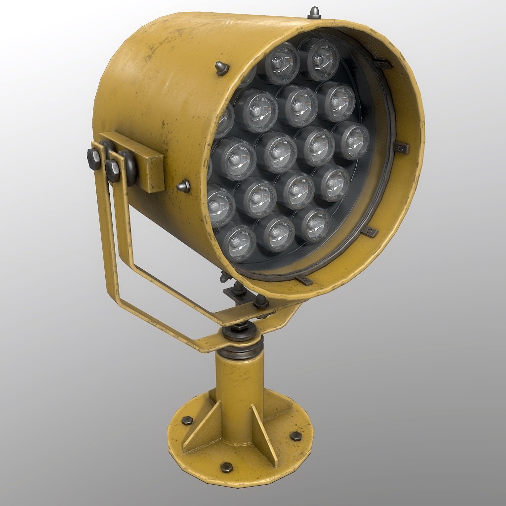 Searchlight v 1 yellow 3D model - TurboSquid 1496716