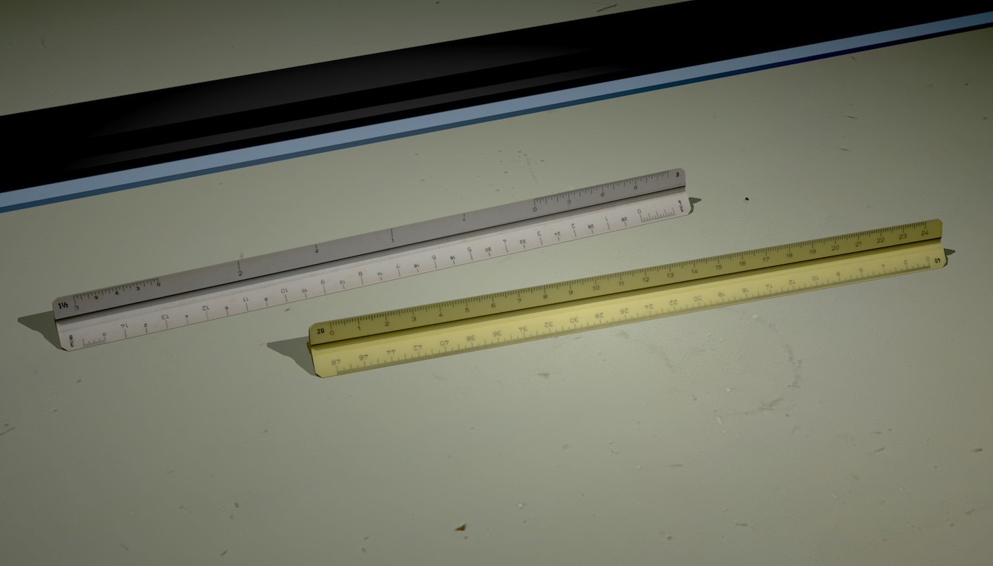 3D scale rulers model - TurboSquid 1496918