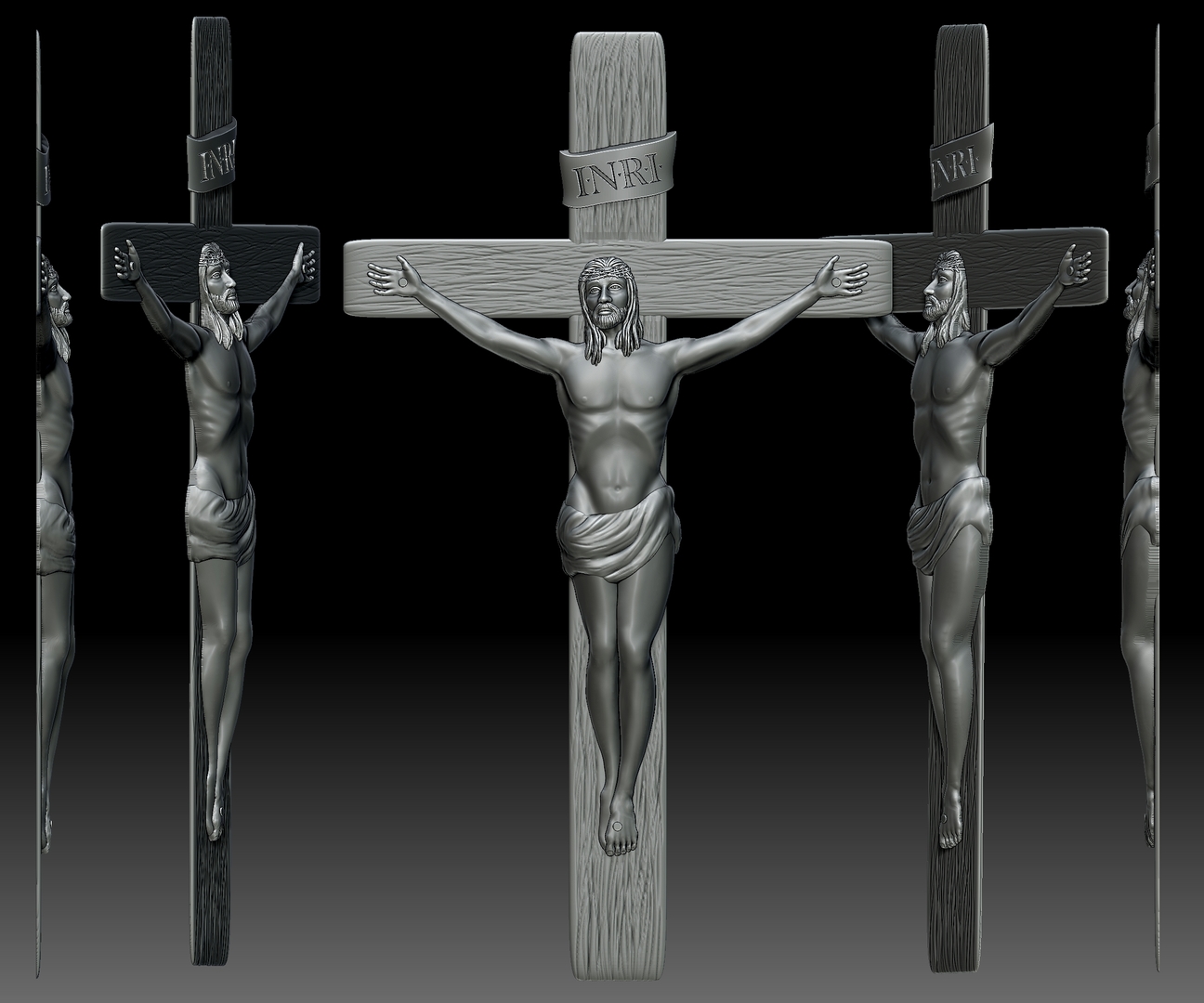 modèle 3D de Crucifix STL model - Fichier relief 3D pour routeur CNC ...
