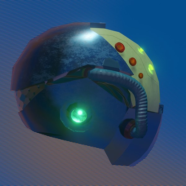 3D sci fi pilot helmet - TurboSquid 1493923