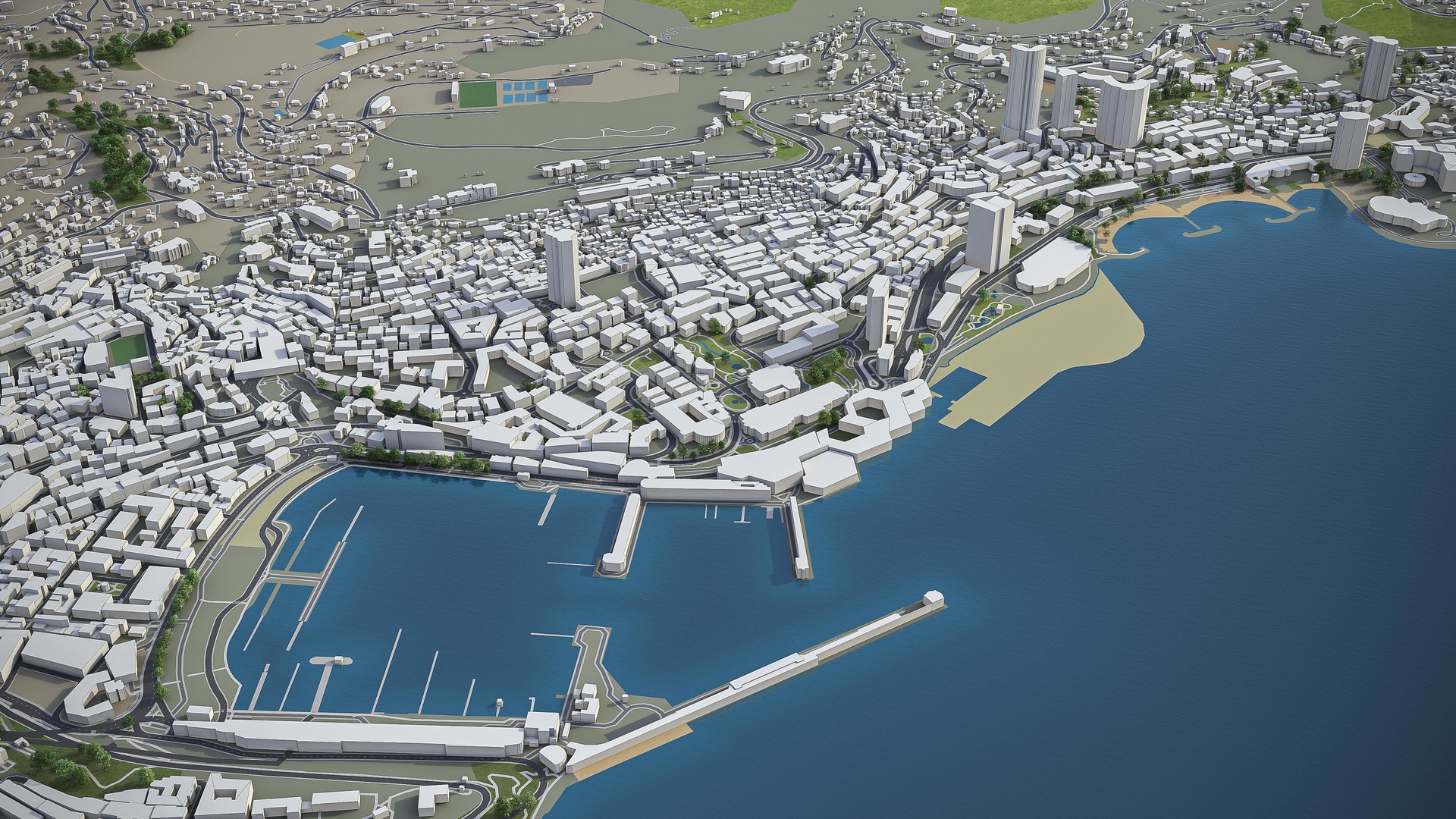 3D monaco surrounding - - TurboSquid 1497518