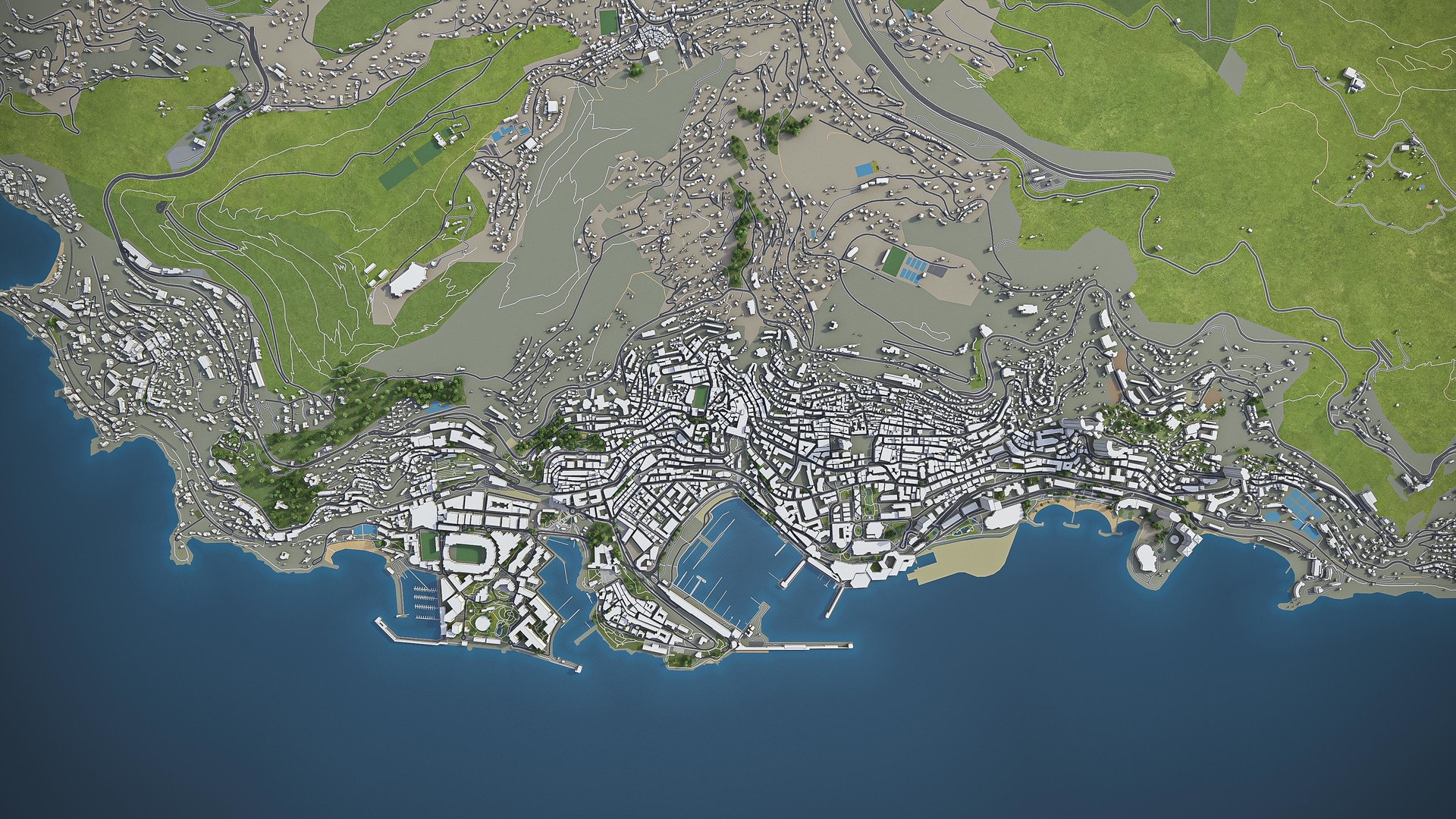 3D monaco surrounding - - TurboSquid 1497518