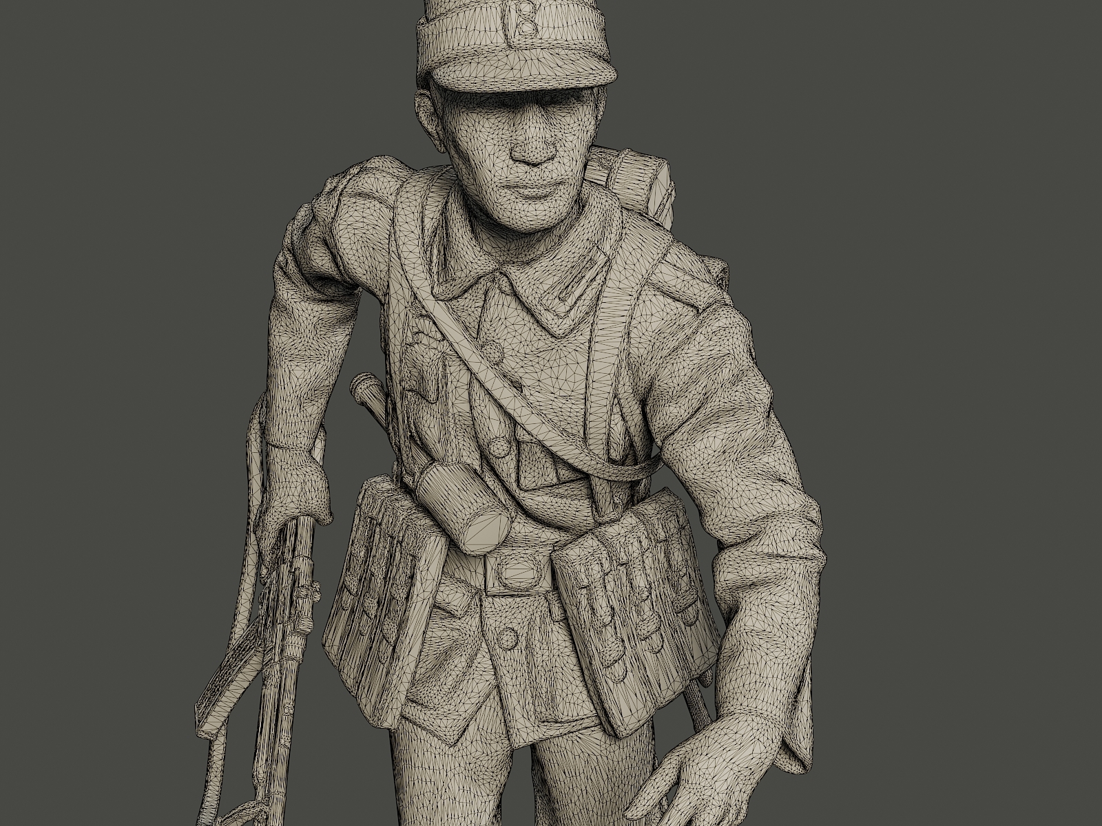 German soldier ww2 run model - TurboSquid 1497655