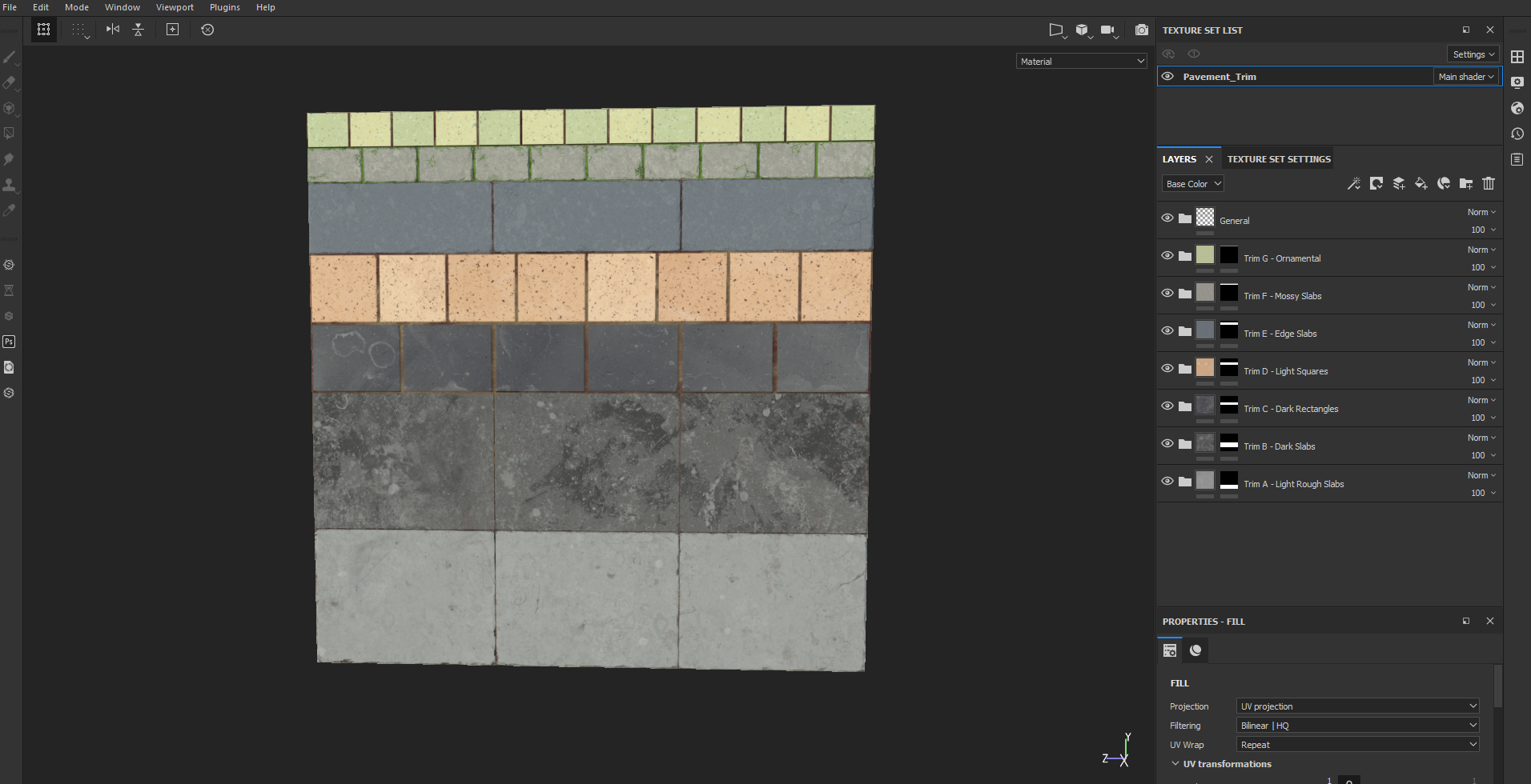Texture PBR Trim Sheet