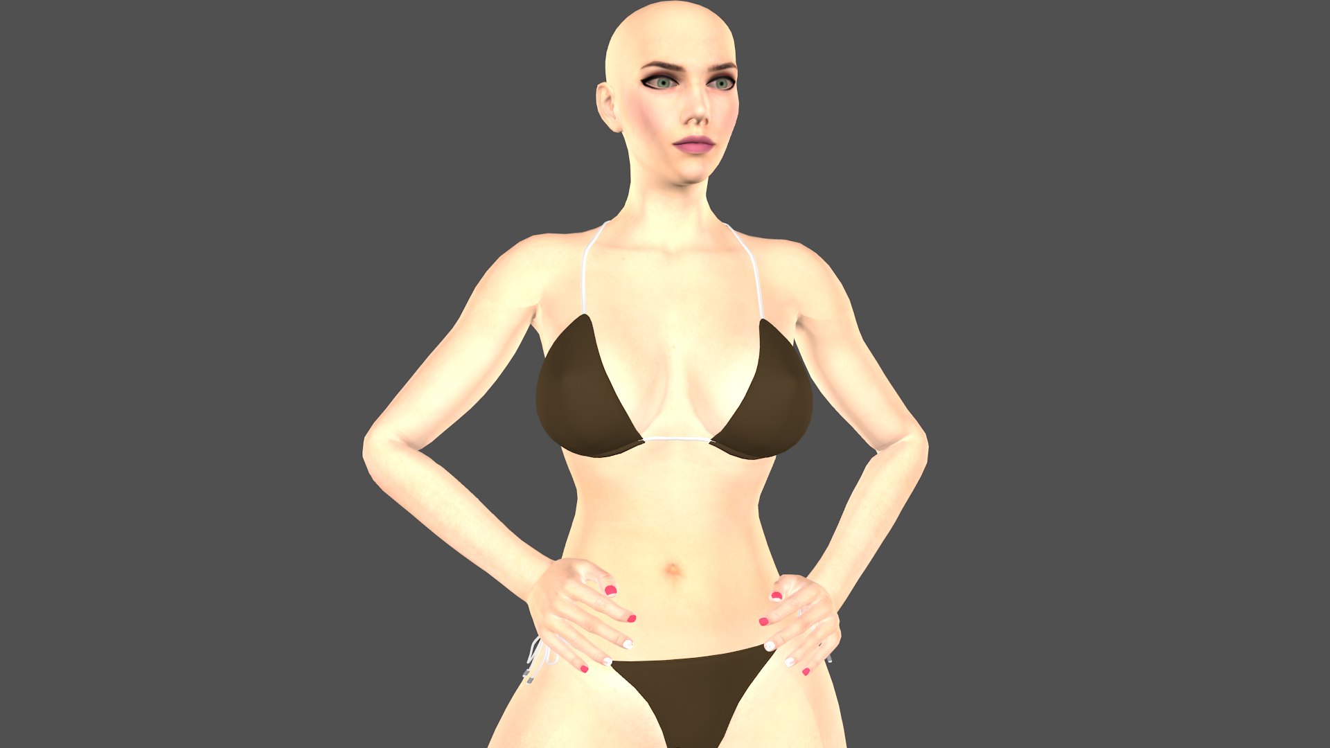 3d Woman Female Character Turbosquid 1498040