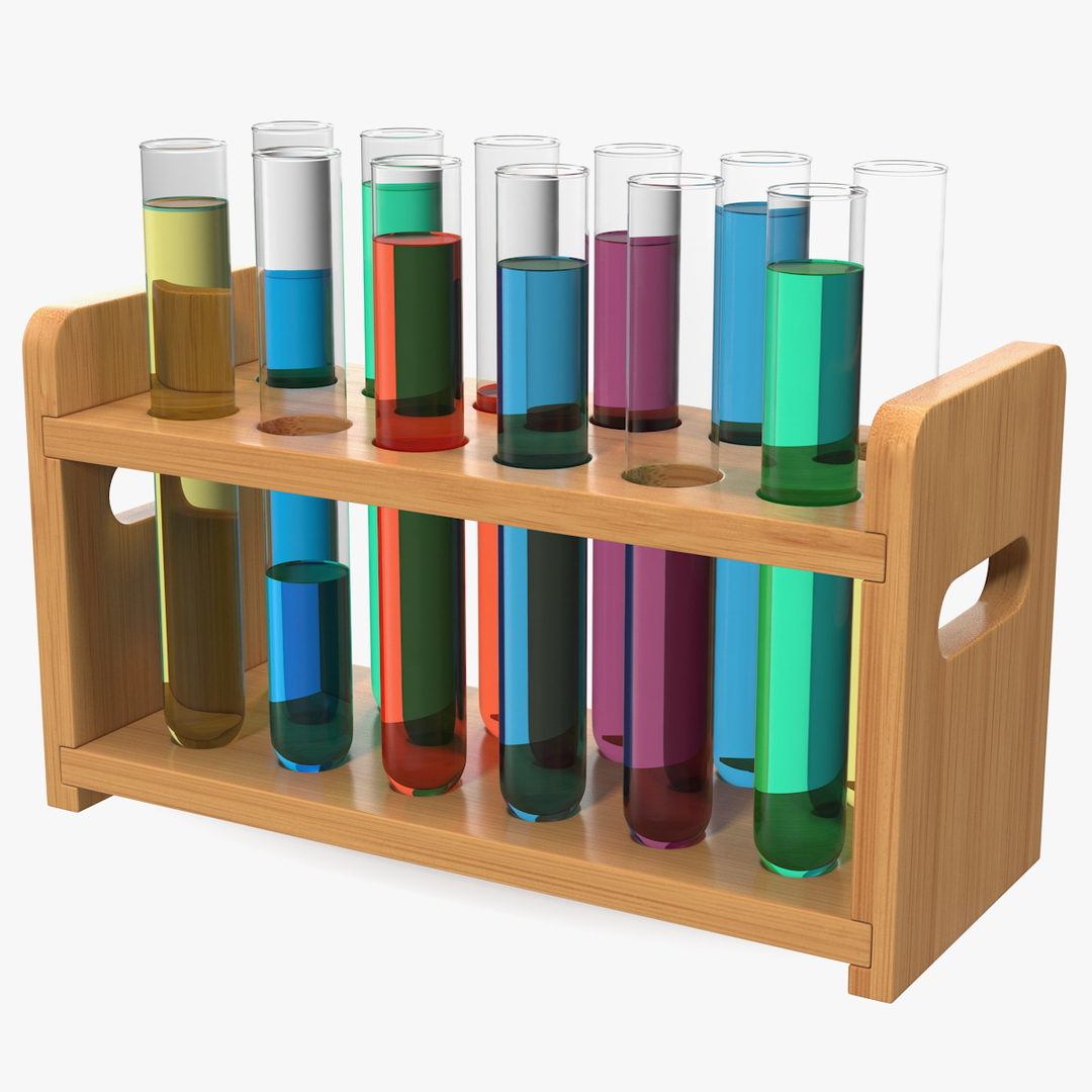 Set test tubes rack 3D - TurboSquid 1498116