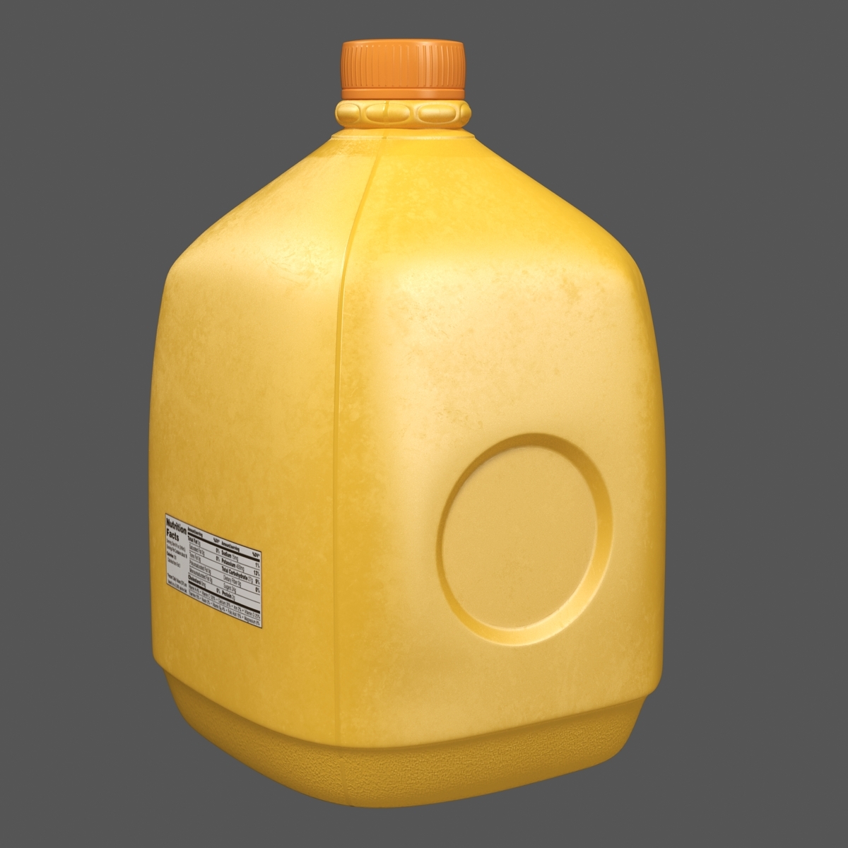 Orange juice gallon bottle model - TurboSquid 1498094
