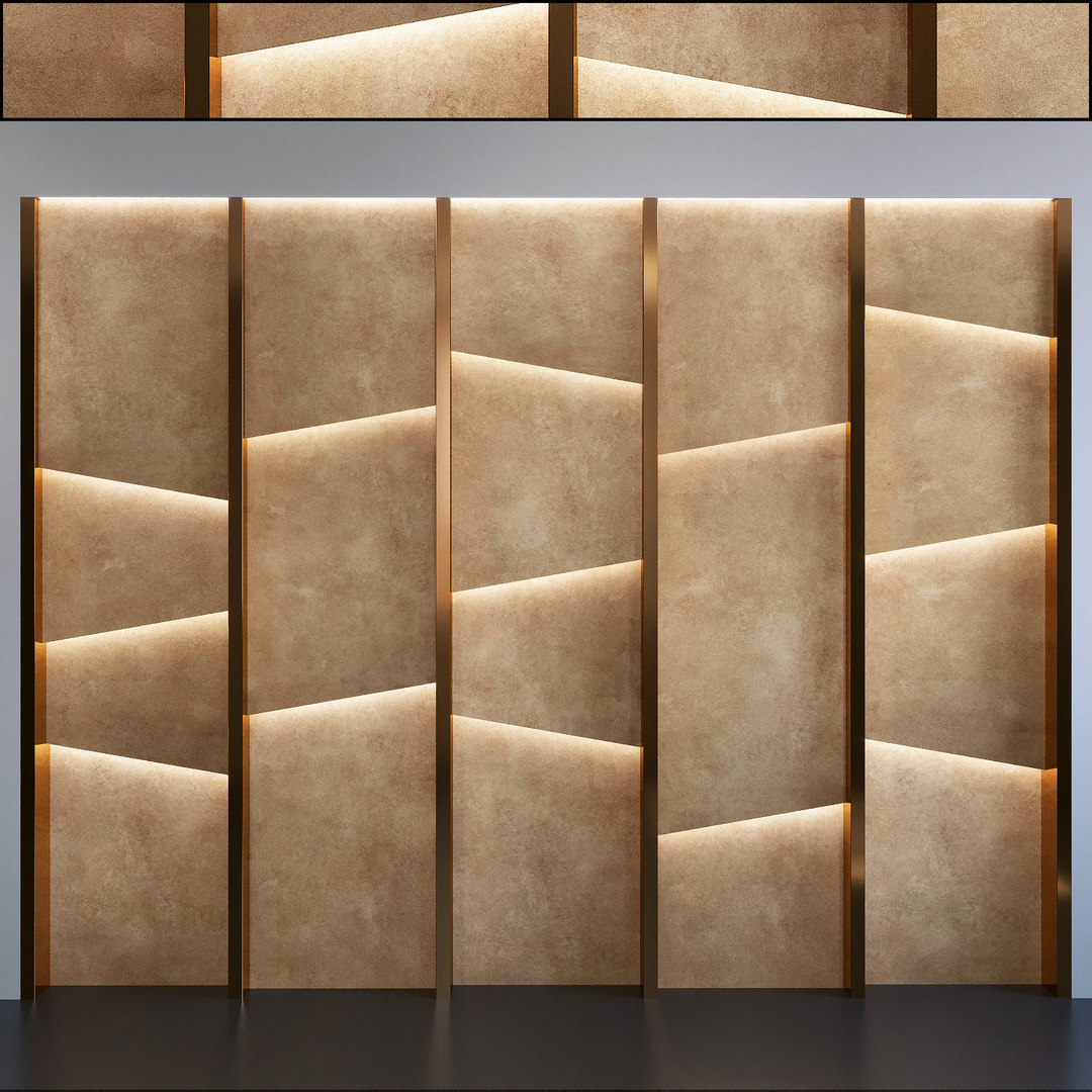 Wall panel set 87 model - TurboSquid 1498204