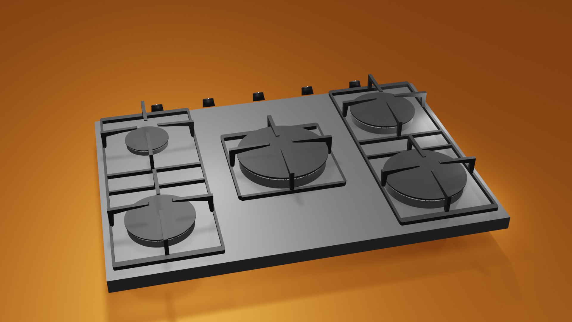 Gas hob 3D model - TurboSquid 1498414