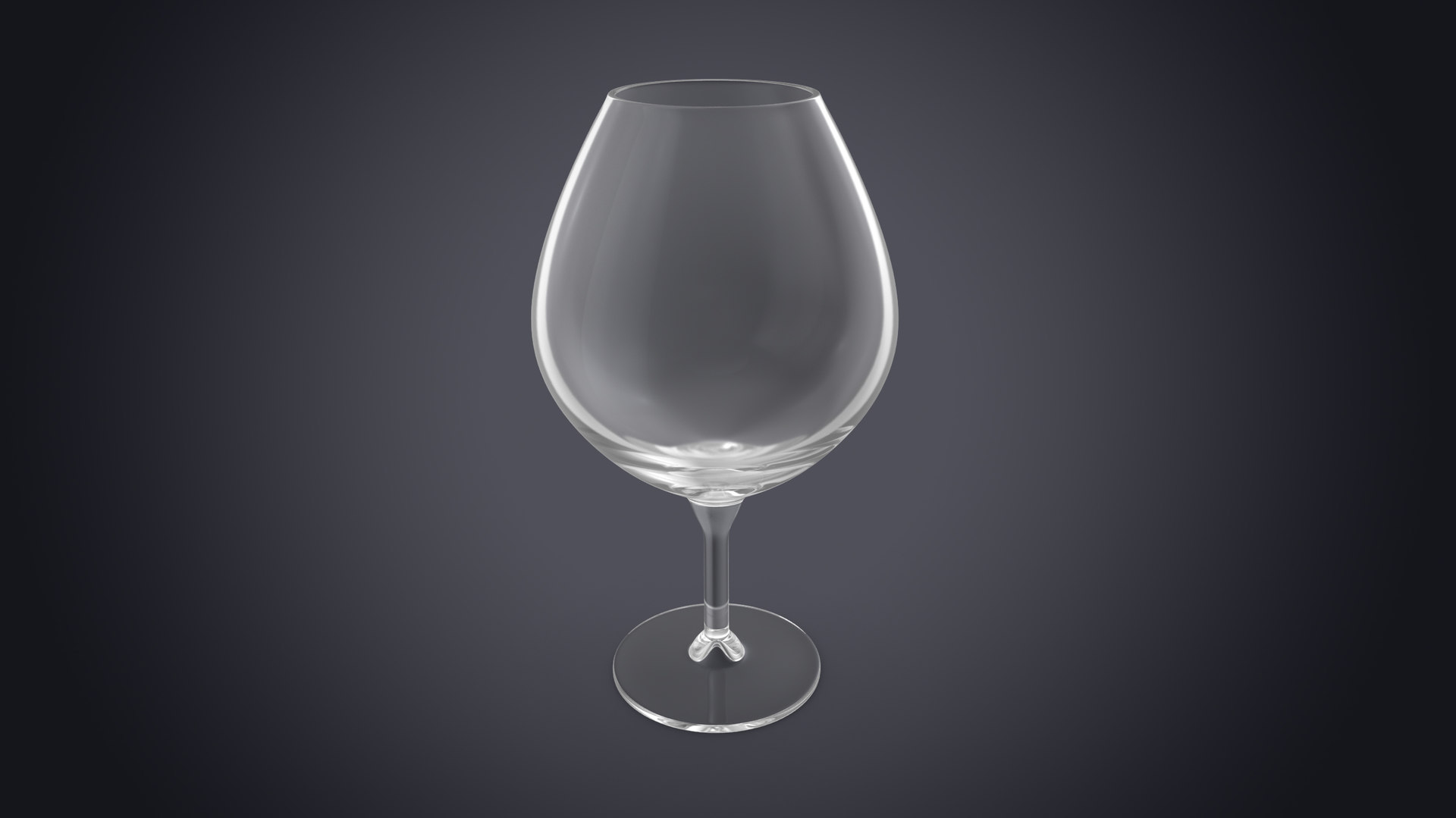3d Model Realistic Brandy Snifter Glass Turbosquid 1498544