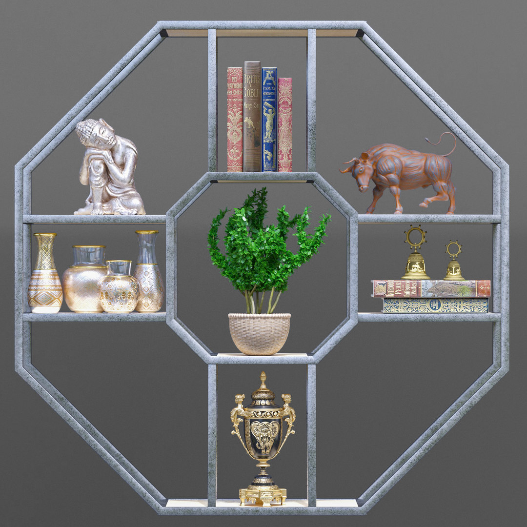Shelf decor model - TurboSquid 1498720
