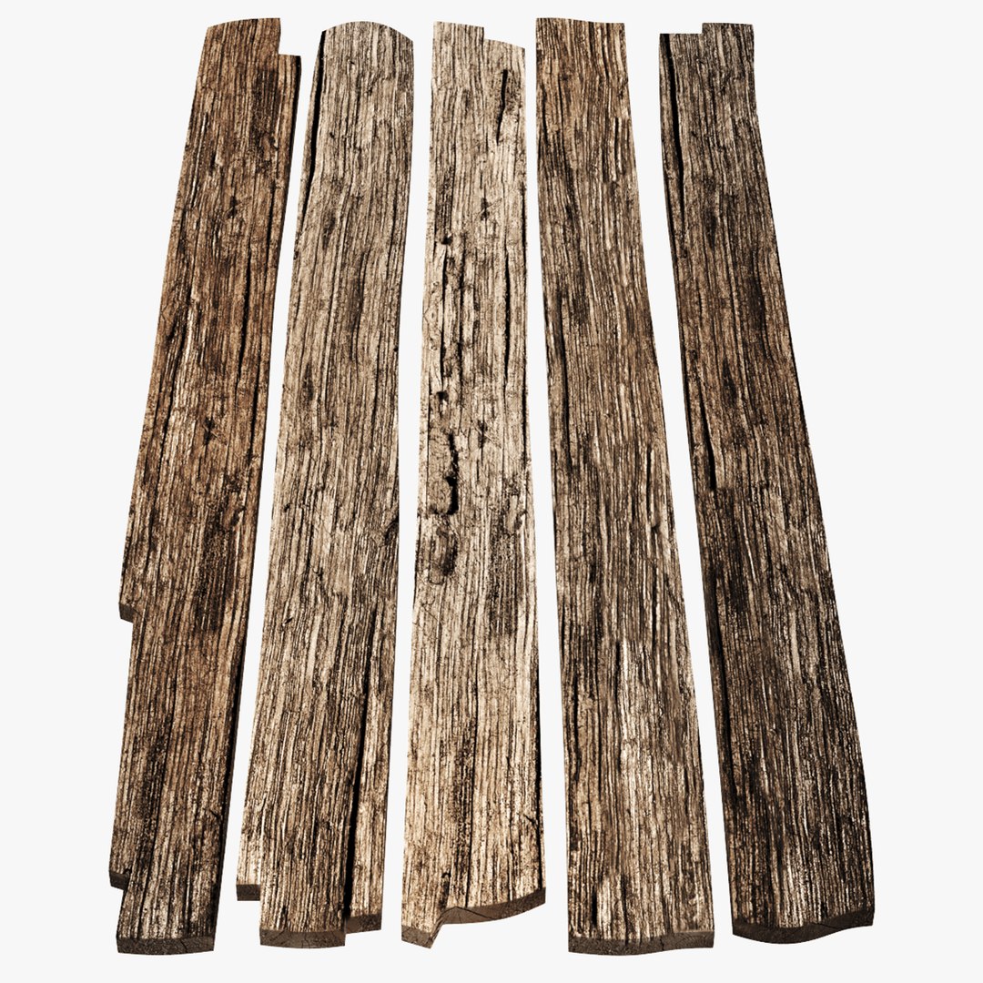 3D model weathered old wood planks - TurboSquid 1488870