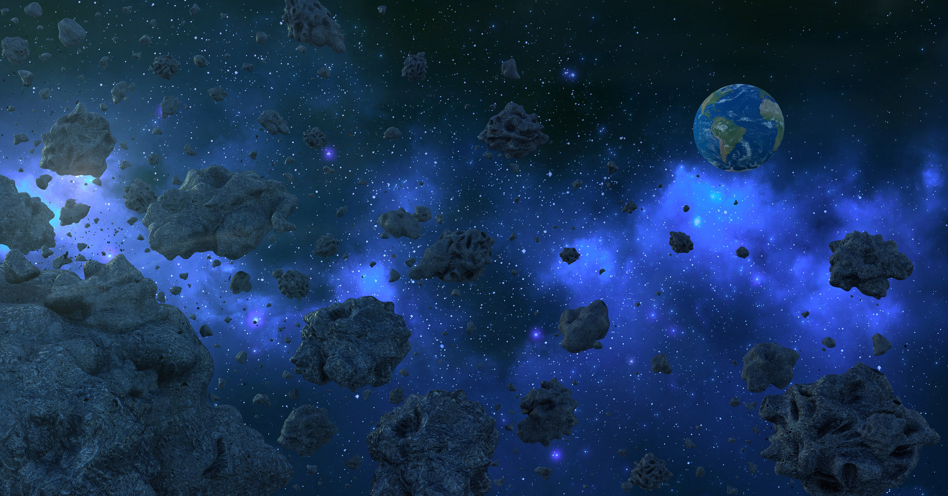 3D asteroid galaxy model - TurboSquid 1499141