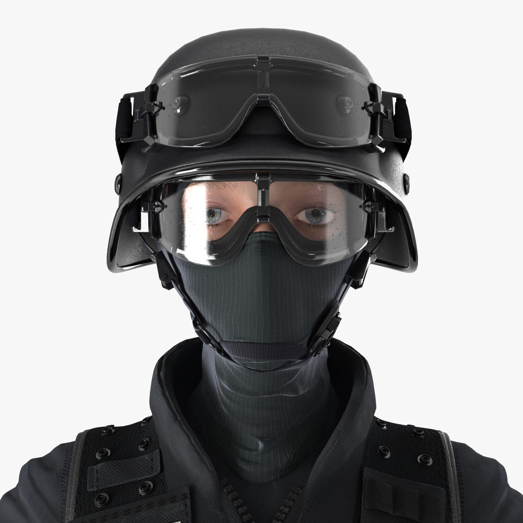 Swat woman european rigged 3D model - TurboSquid 1499447