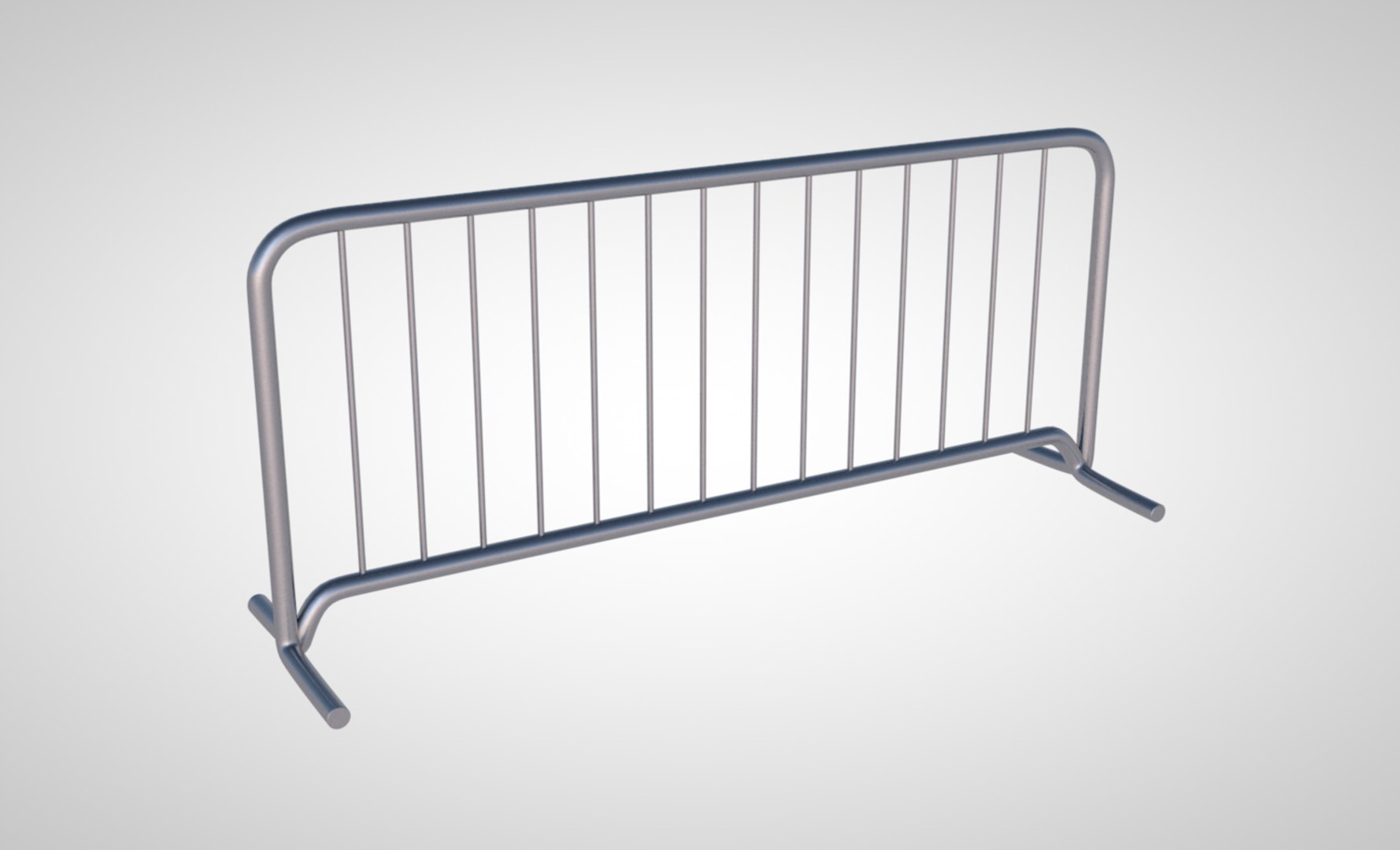 Crowd control barrier bike rack 3D - TurboSquid 1499637