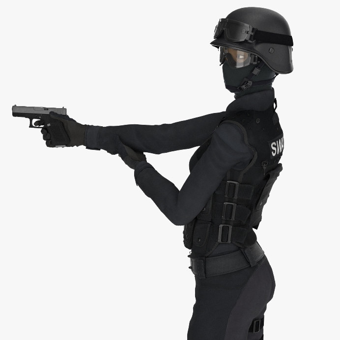 Swat woman asian rigged 3D - TurboSquid 1499696