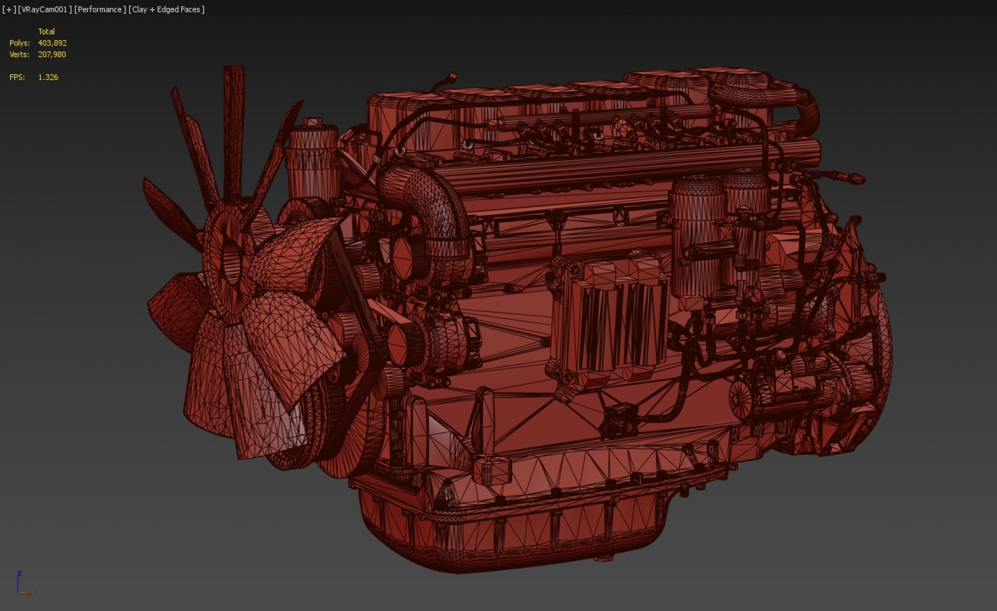 3D dc13 diesel engine pbr - TurboSquid 1499806