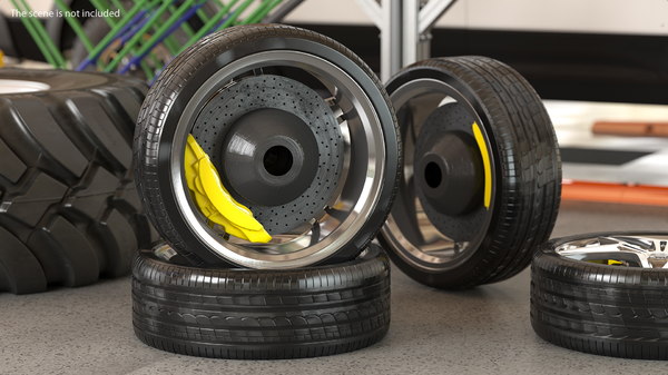 Sports car wheel tire model - TurboSquid 1500063