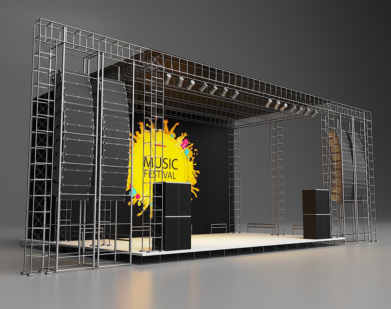 Concert scene 3D model - TurboSquid 1500308