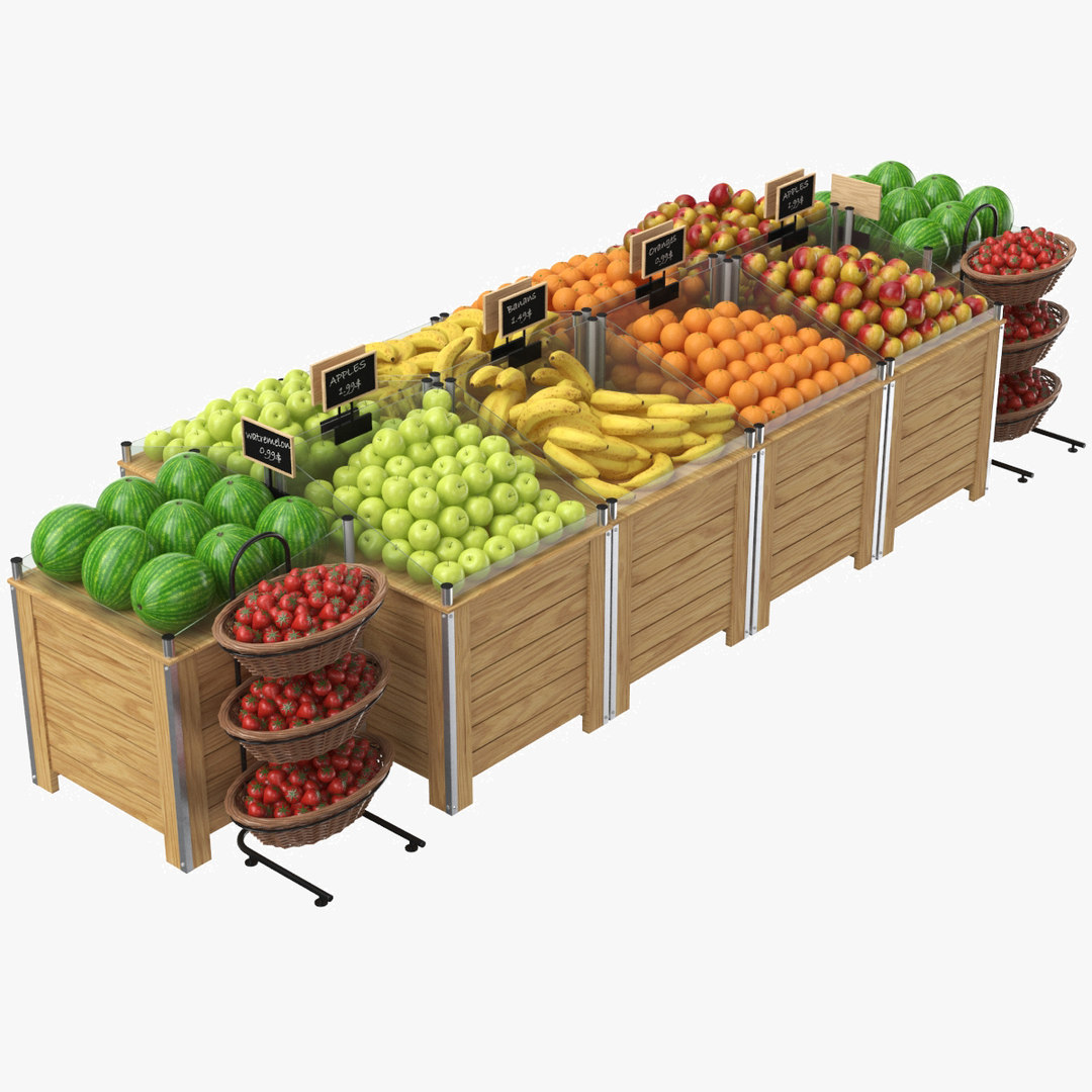 Real fruit display 3D model - TurboSquid 1500728
