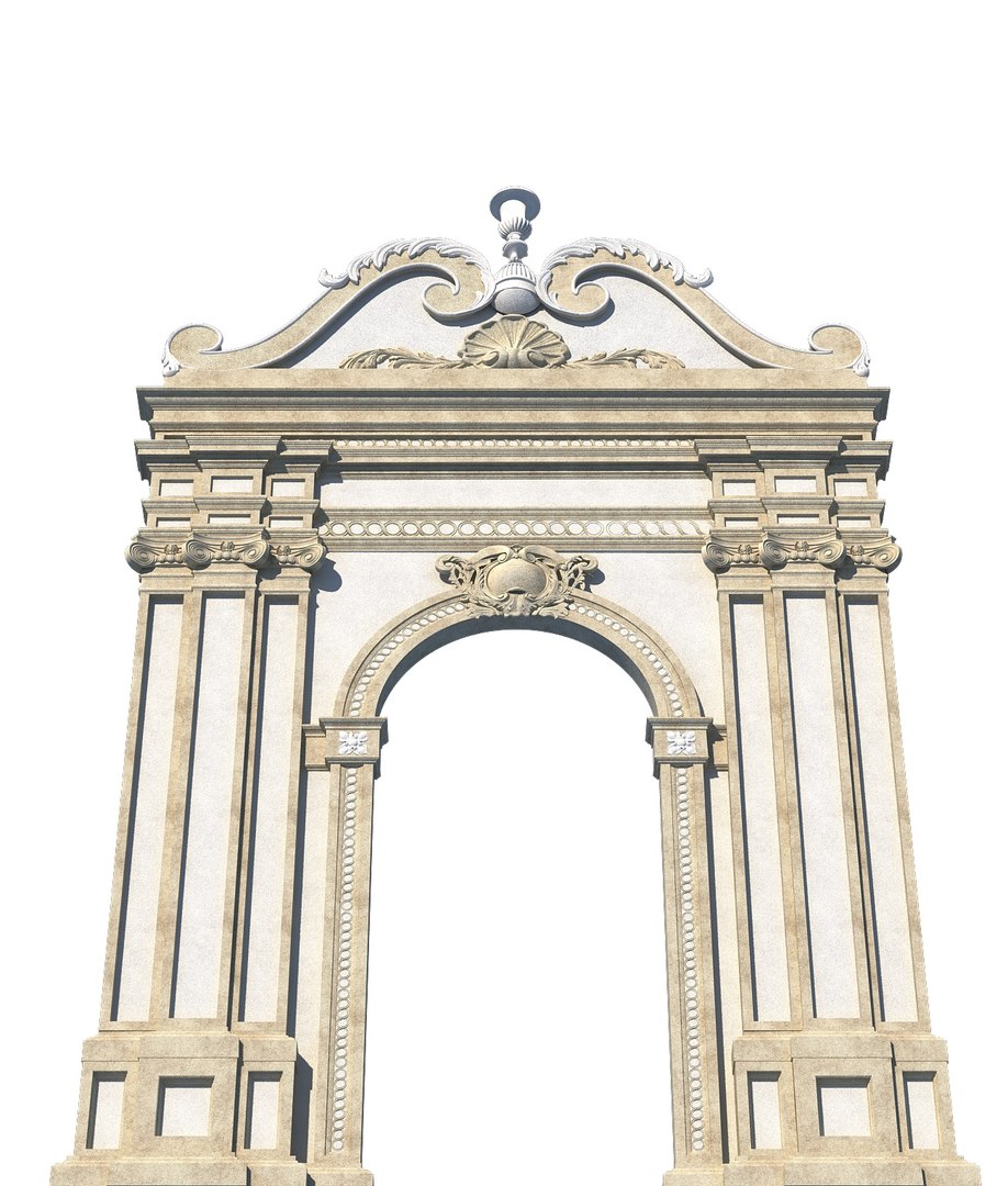 Classic gate architectural 3D model - TurboSquid 1500905