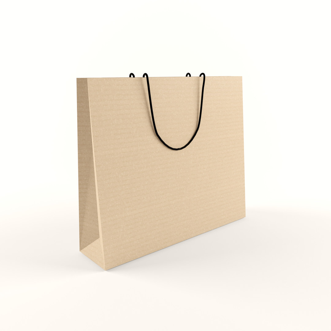 Paper bag 3D model - TurboSquid 1500882