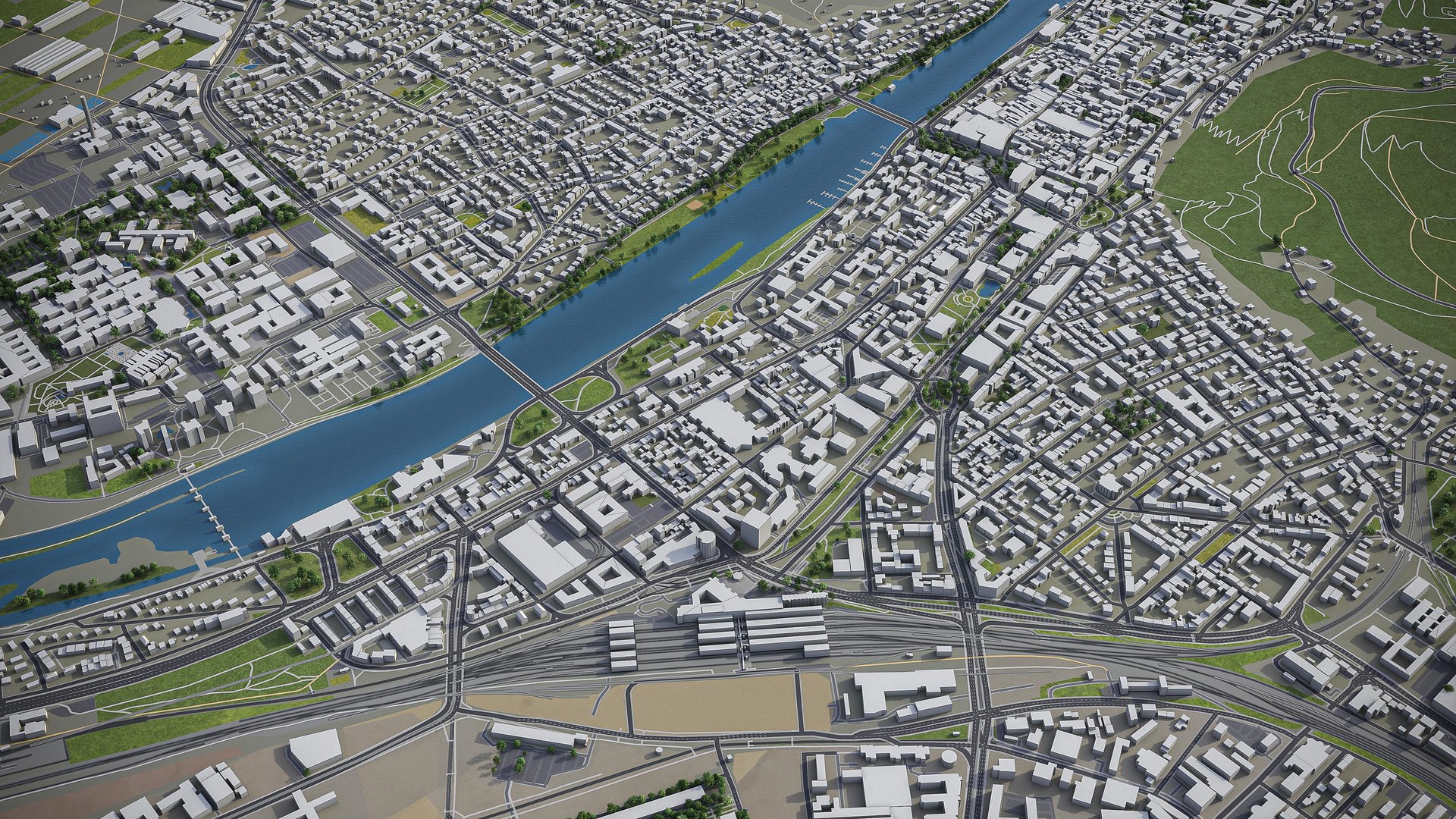 3D heidelberg surrounding - model - TurboSquid 1500889