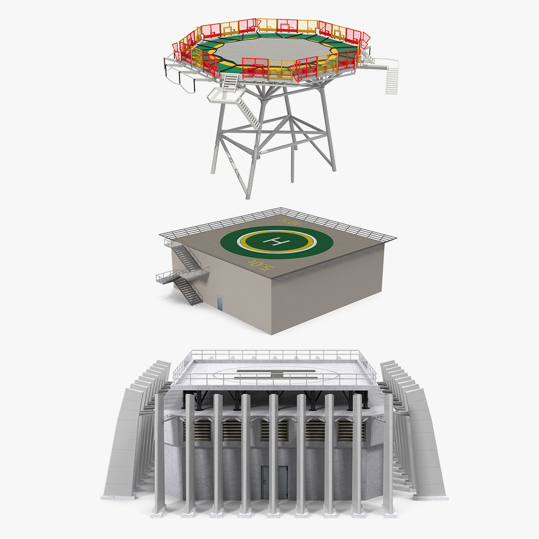 Helicopter landing pad 2 3D model - TurboSquid 1500993