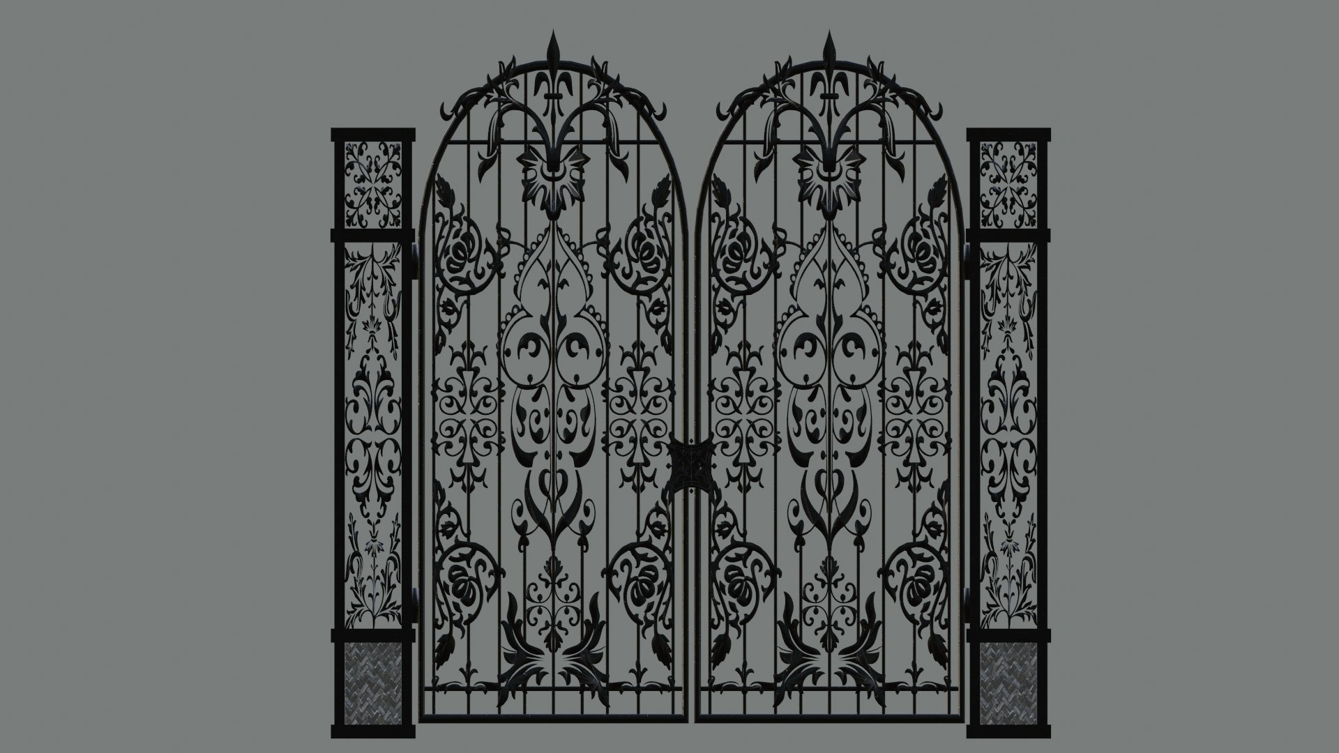 Wrought iron gate 3D - TurboSquid 1500954