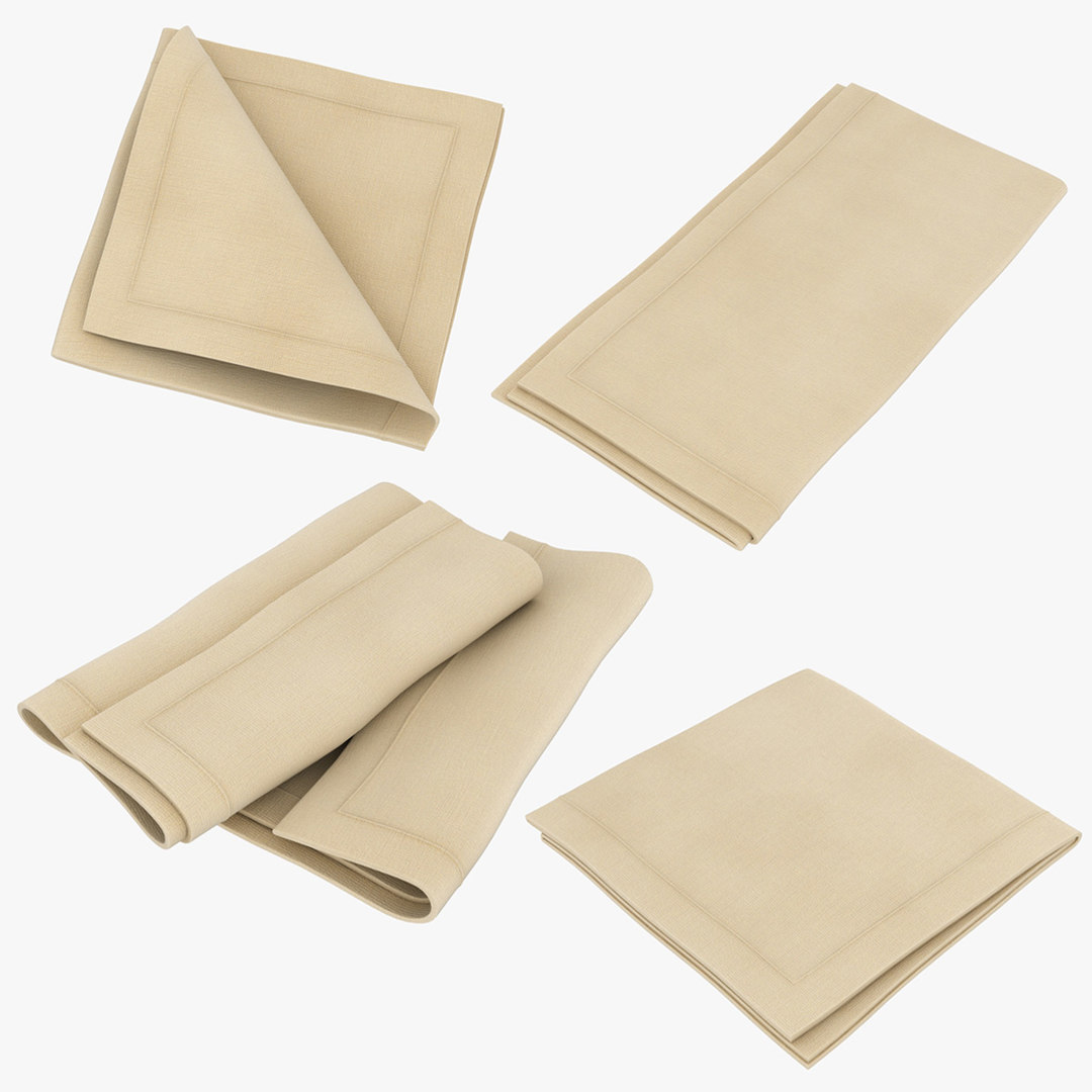 Realistic folded napkin 3D model - TurboSquid 1500982