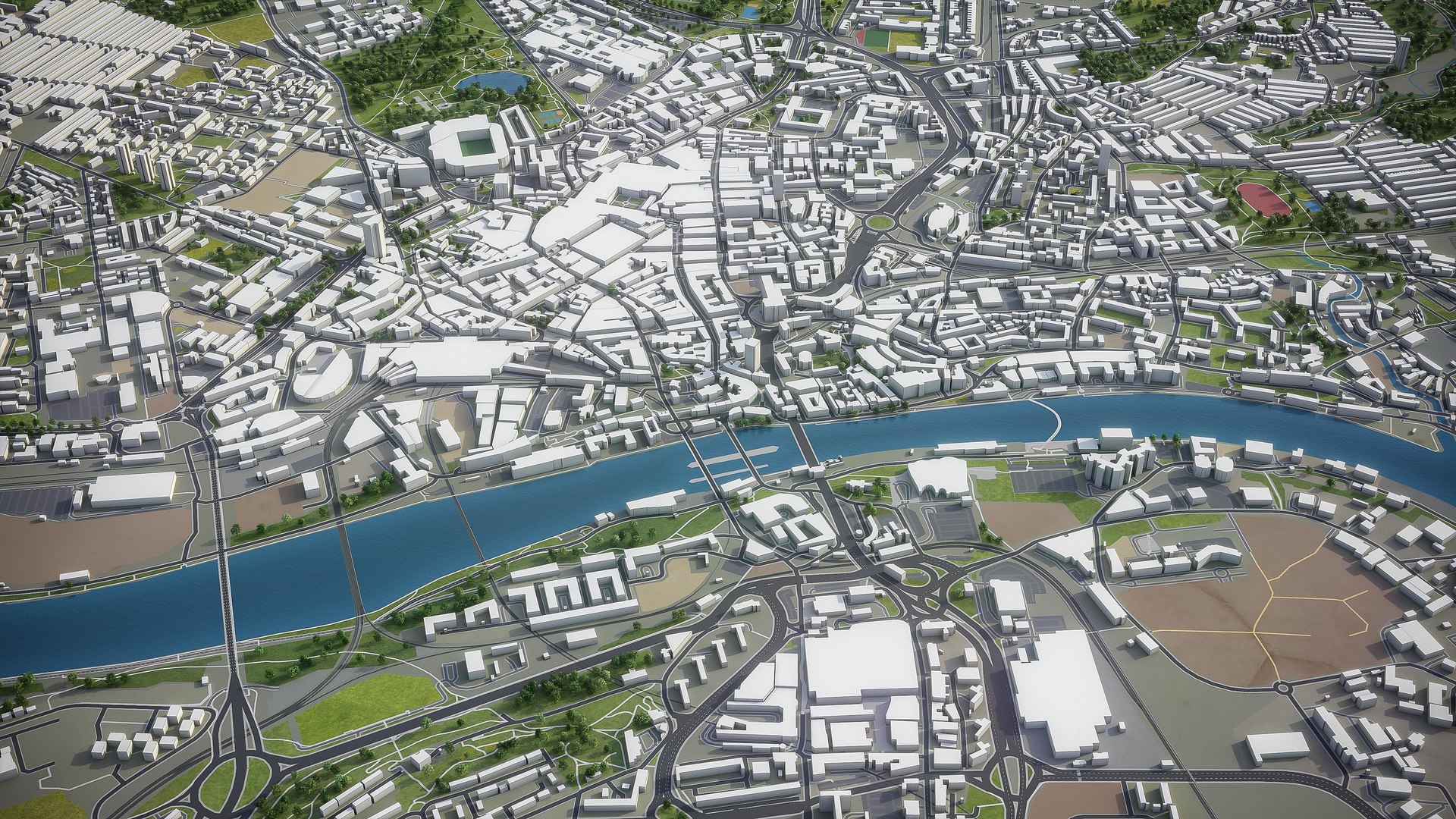 3D model newcastle tyne surrounding - - TurboSquid 1501106