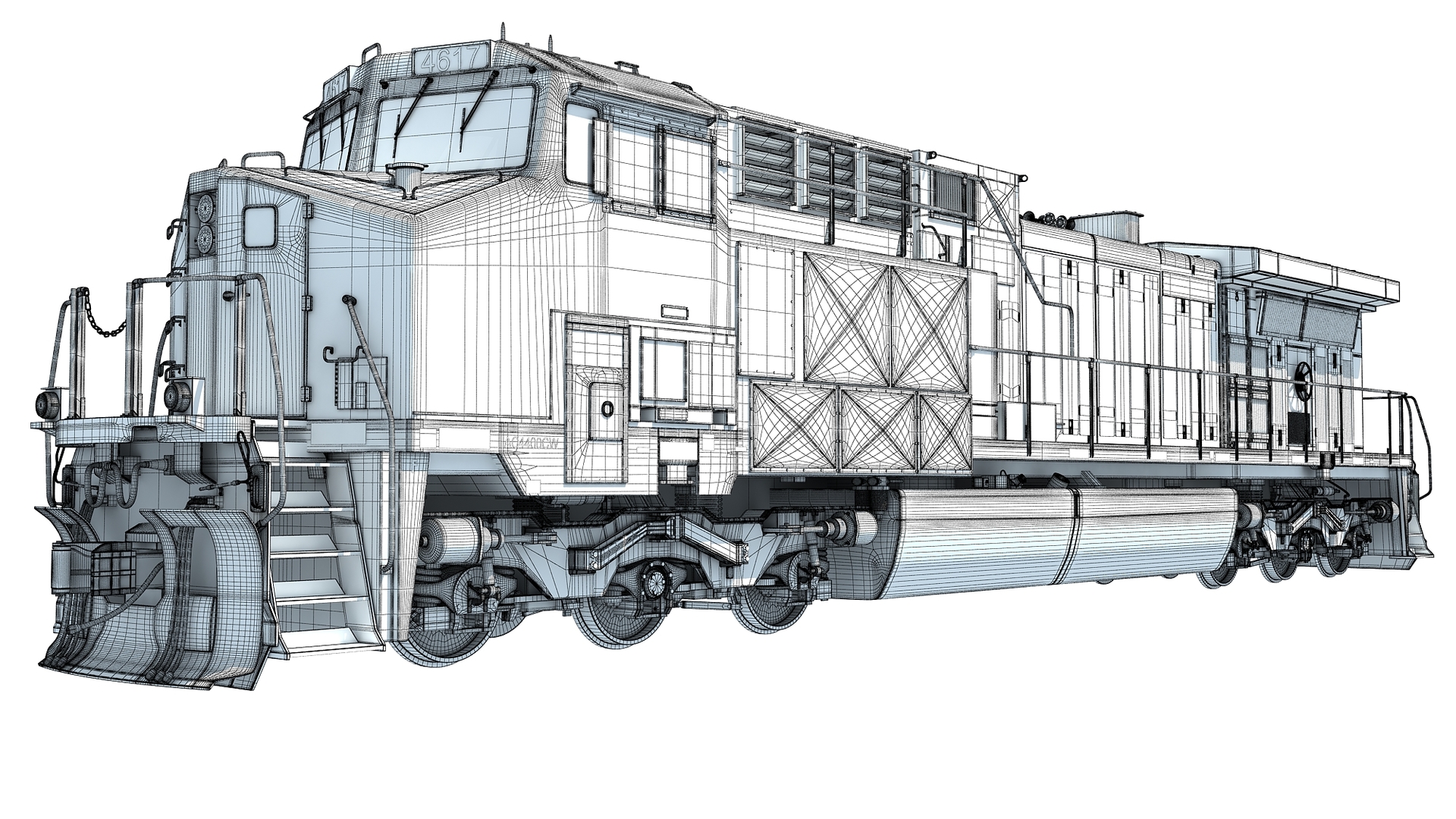 3D ge ac4400cw locomotive bnsf model - TurboSquid 1501823