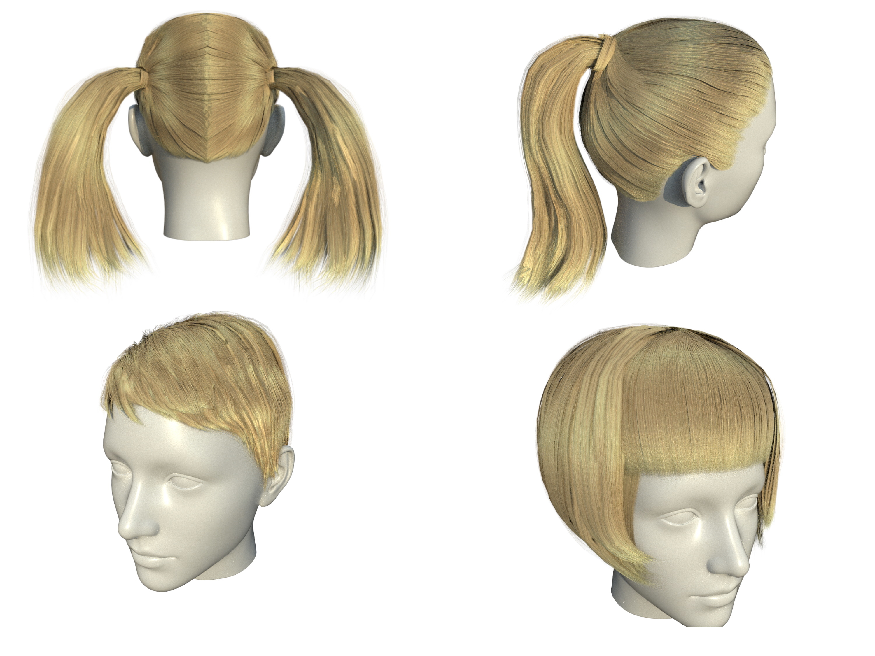 3D hair haircut model - TurboSquid 1501489