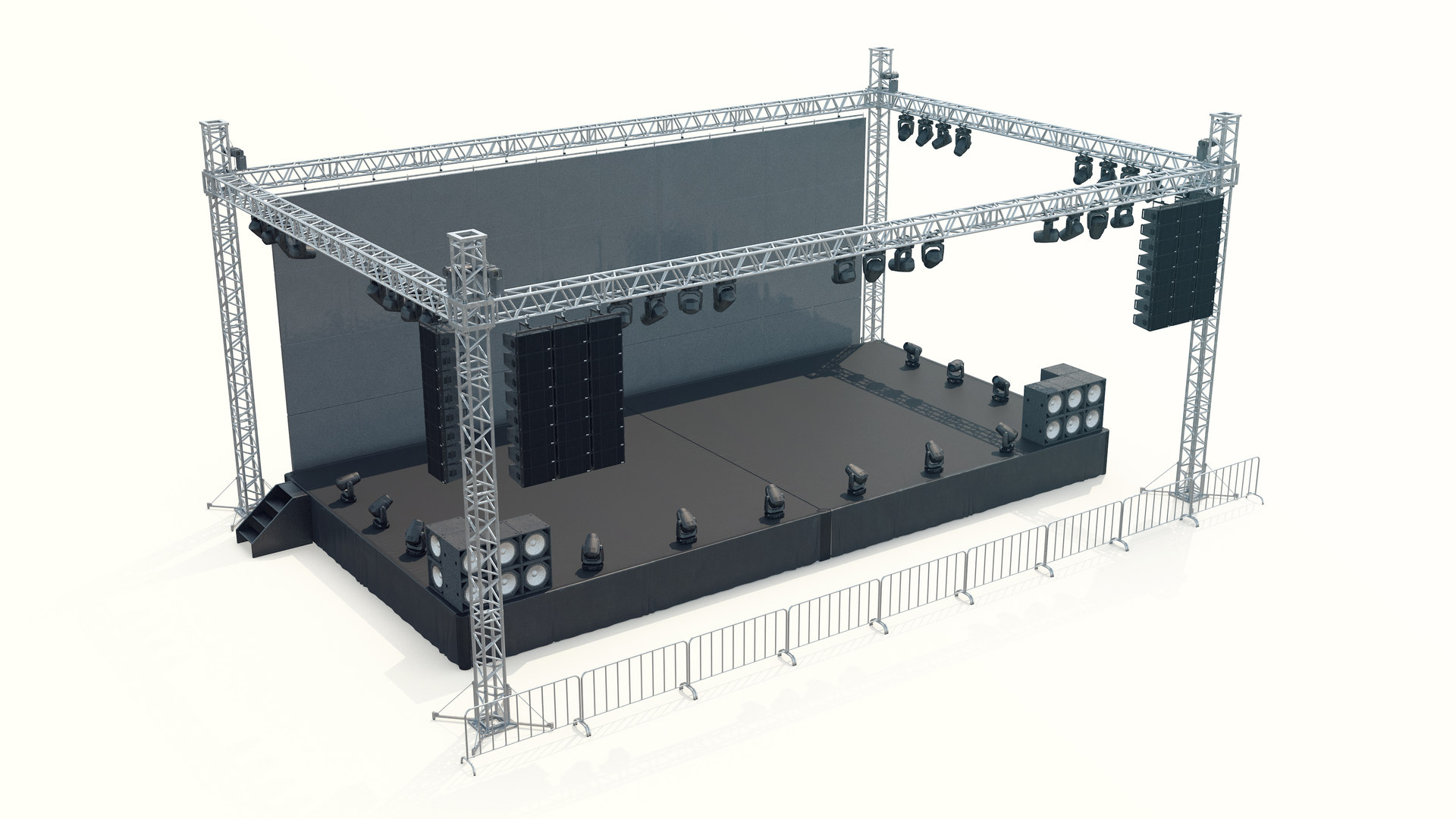 3D interior concert stage - TurboSquid 1501588