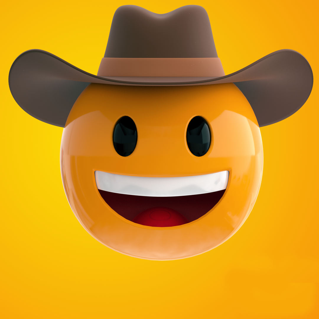 3D cowboy emoji - TurboSquid 1426699