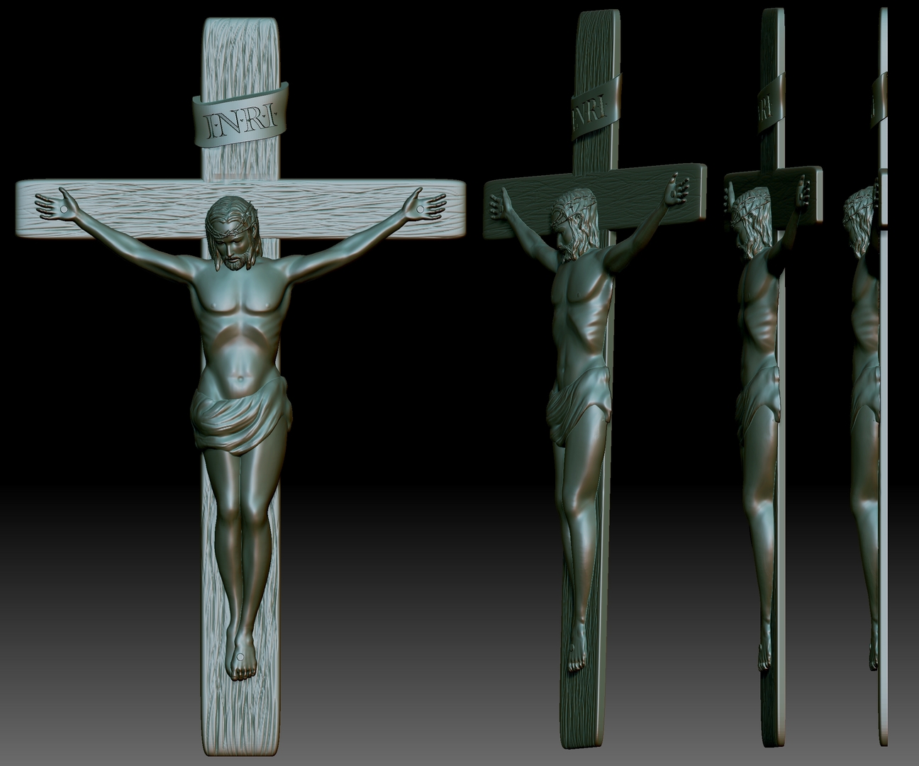3D crucifix stl - relief - TurboSquid 1497178