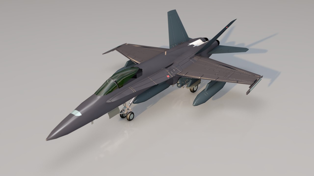F18 hornet fighter jet 3D model - TurboSquid 1501942